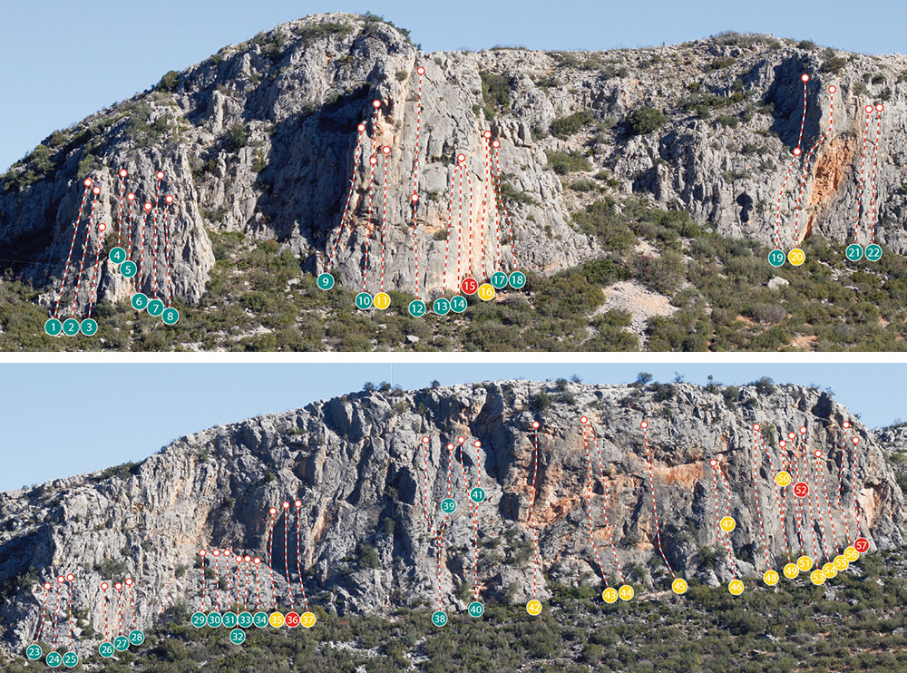 Rock climbing in Chulilla (Spain) - Routes infos and topos - Valencia Climb